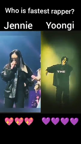 who is fastest rapper? Jennie vs yoongi 😍😘👉 comment me #bts #btsarmy # ...