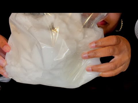 ICE DUMP IN A BAG | #iceeating #asmrice #iceasmr - YouTube
