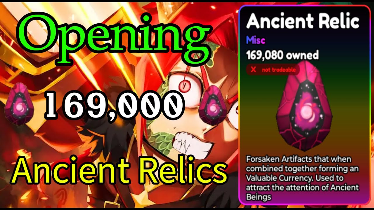 OPENING 169,000 Ancient Relics On Anime Defenders - YouTube