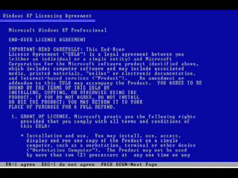 How to format a computer using a Windows XP Part 1 - YouTube