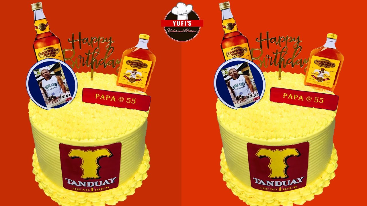 Tanduay Cake Design | How To Make Tanduay Photo Cake | Photo Cake Using ...
