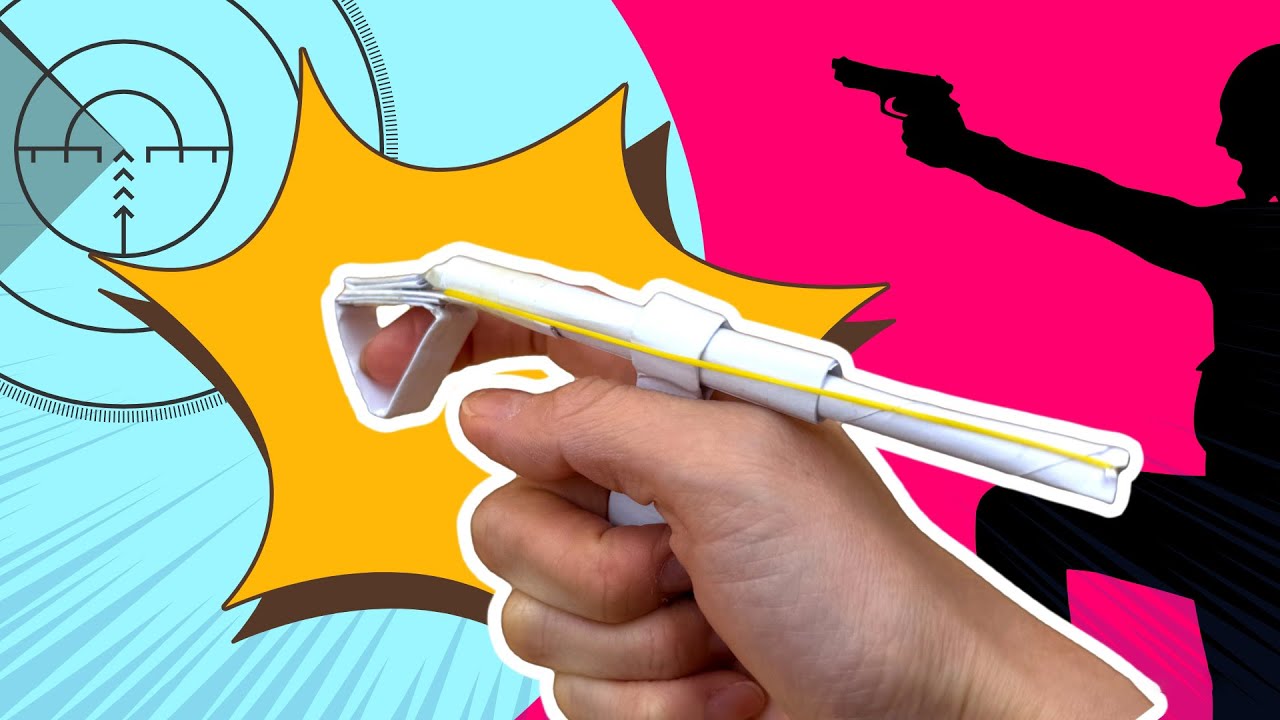 Super Easy Paper Gun (origami) - YouTube