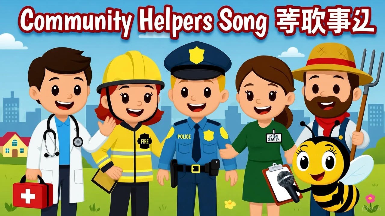Community Helpers Song | Learn About Helpers for Kids | Buzzy Tune’s ...
