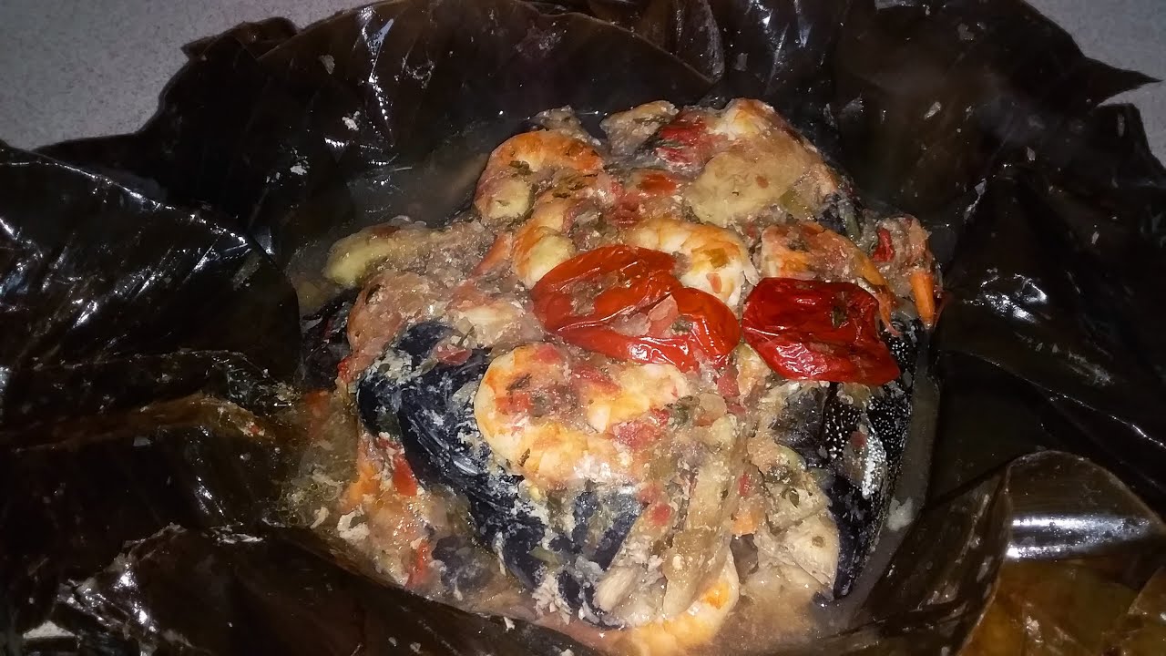 Liboke ya ngolo avec des scampis - YouTube