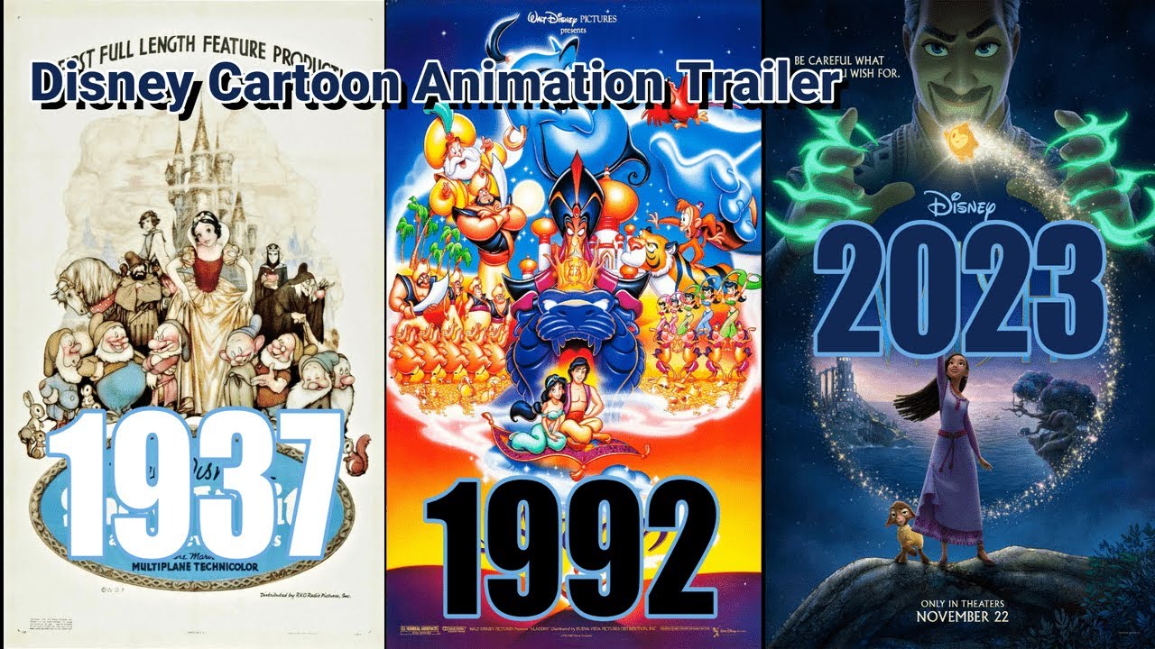 Mashup Movie Trailers of Disney | 1937-2023 | with information - YouTube