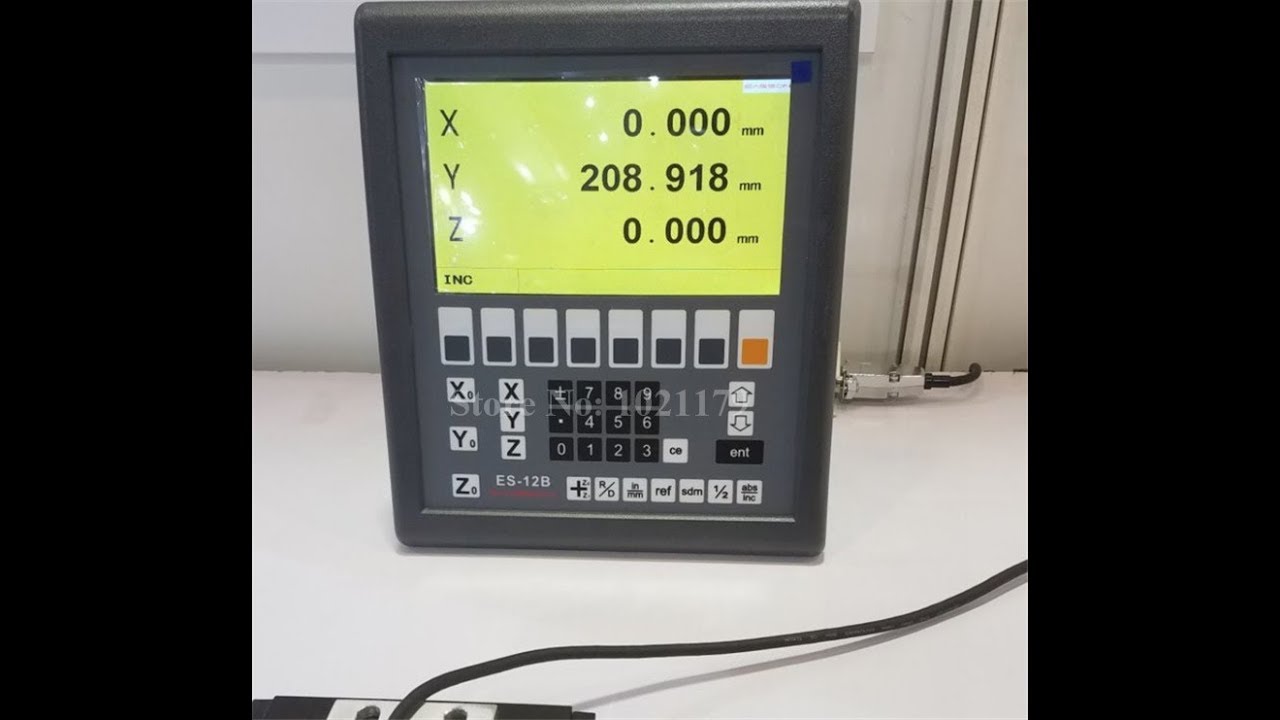 Easson ES 12B 3 axis digital readout mill lathe 3 axis DRO system and 3 ...