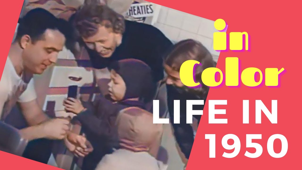 American Family Daily Life in the 1950s in Color - A Short Documentary ...