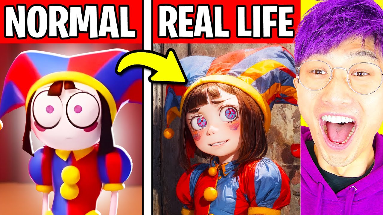 AMAZING DIGITAL CIRCUS IN REAL LIFE!? (LANKYBOX REACTION!) - YouTube