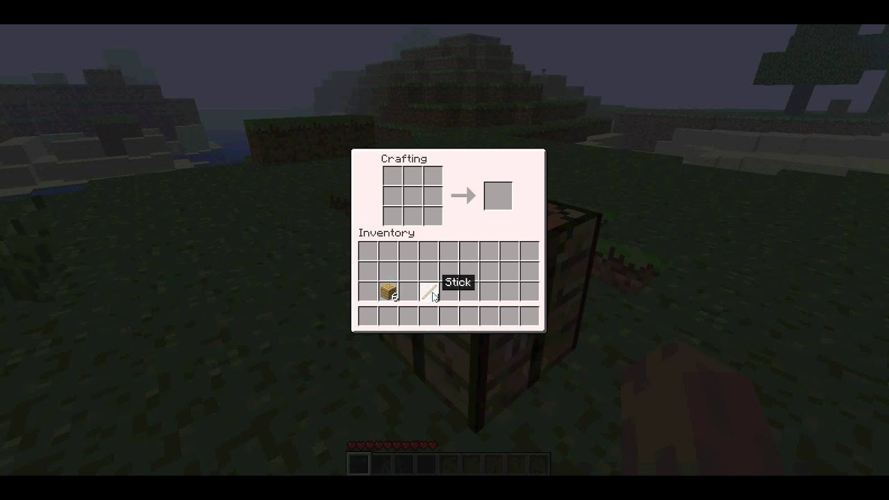 #2 minecraft tutorial how to make a pick axe - YouTube