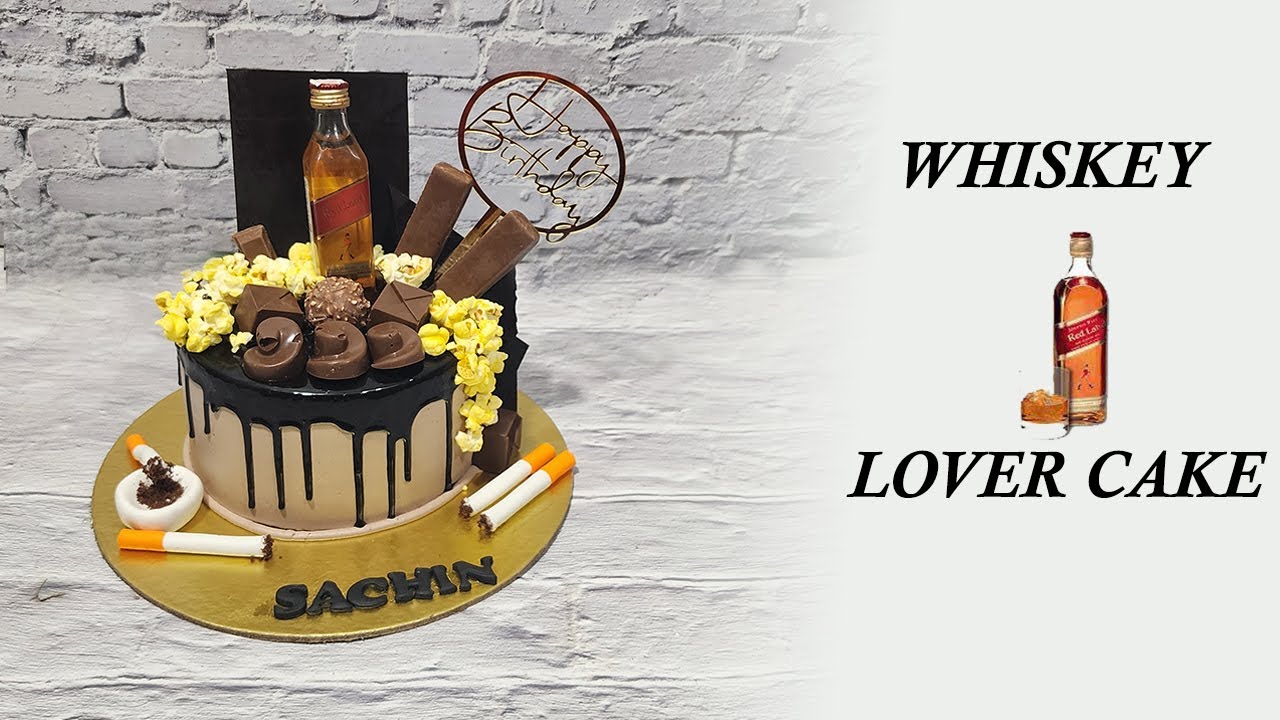 How To Make Johnny Walker Chocolate Cake | Red Label Cake | Fondant ...