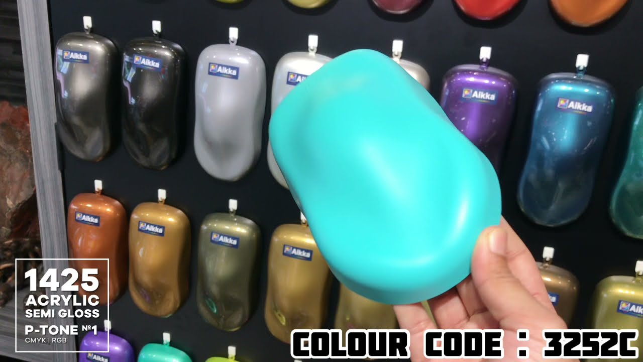 Aikka Pantone 3252C Colour for car Spray Painting - 3252C - YouTube