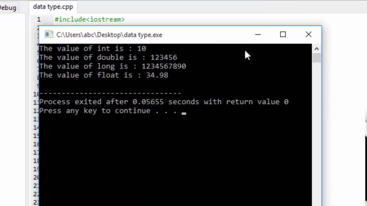 data type in DevC++ - YouTube