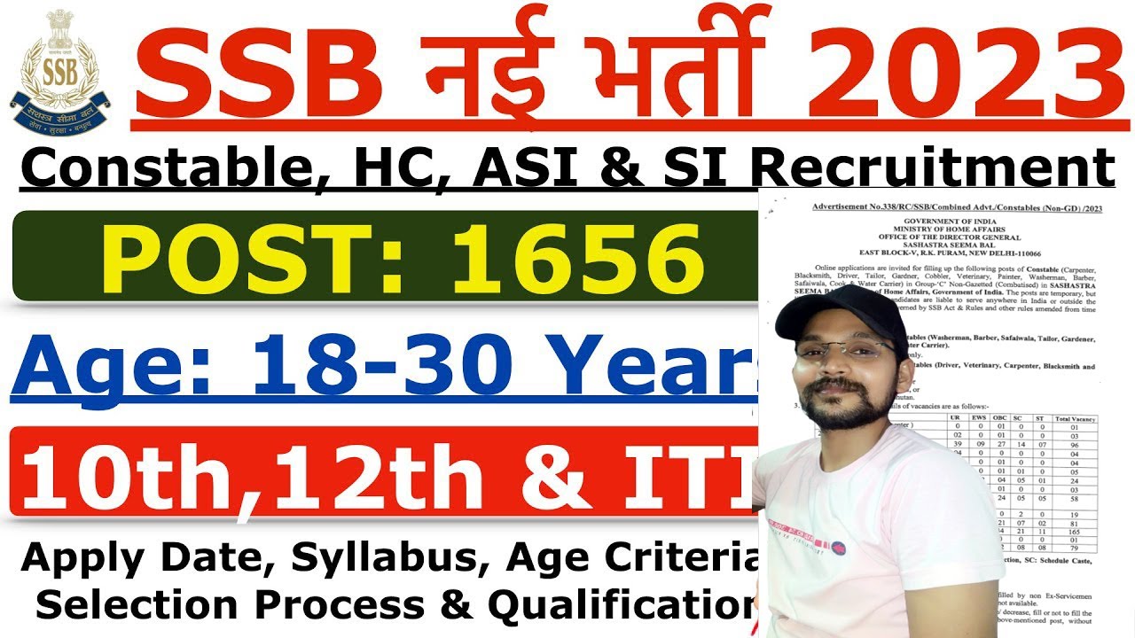 SSB Tradesman 2023 Form Kaise Bhare, SSB Head Contable 2023 Form Kaise ...