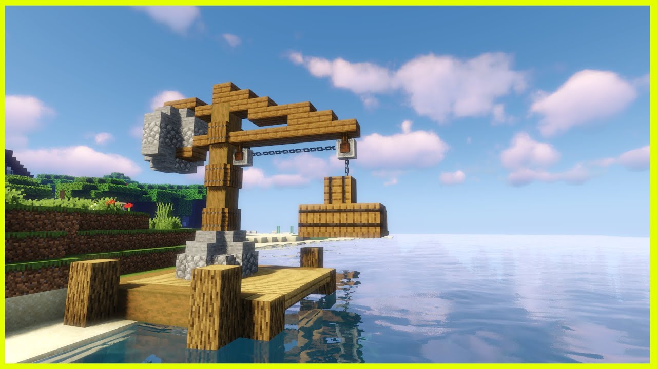 Small Harbor Crane | Minecraft Timelapse Build - YouTube
