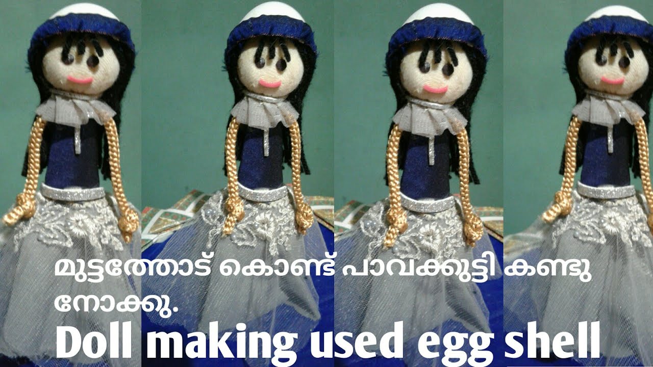 Doll making with eggshell.Doll maKing craft. - YouTube