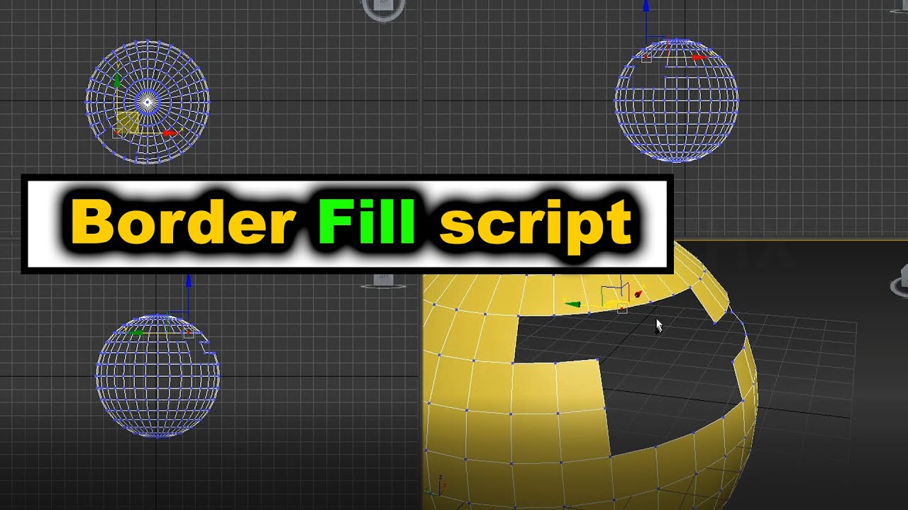 Border Fill Free Script For 3dsmax - YouTube