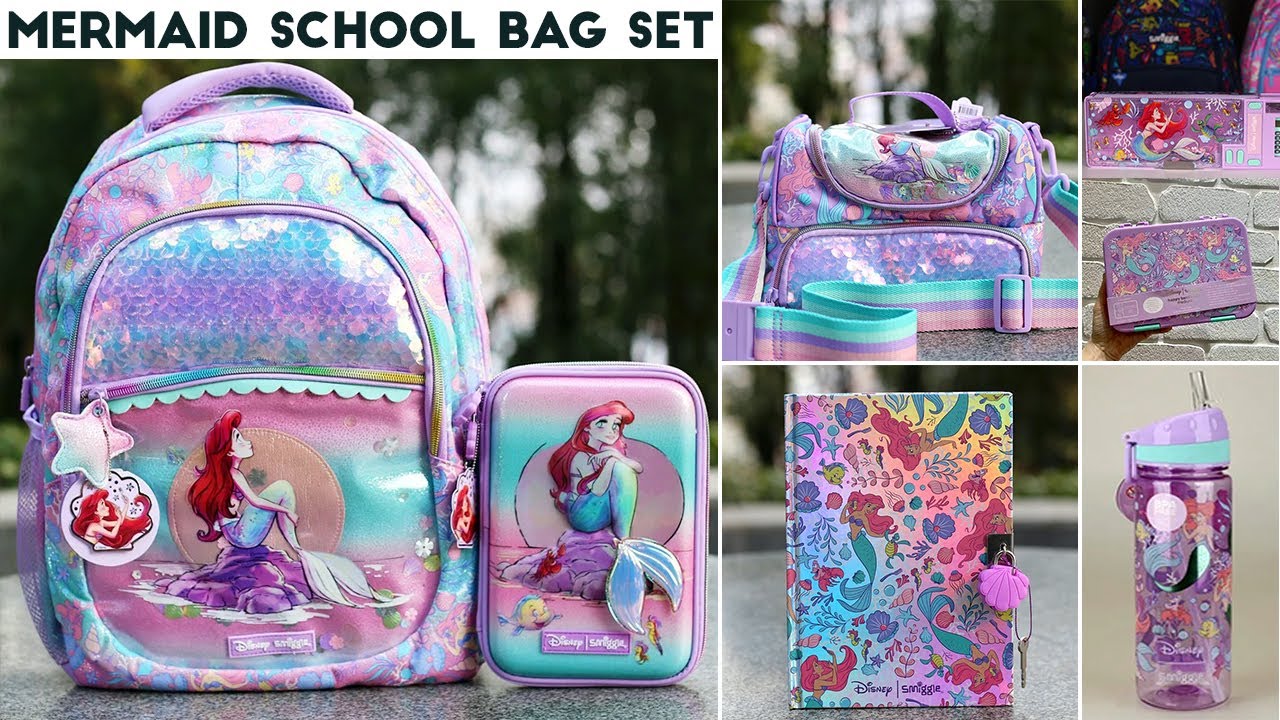 Genuine Disney Australia Smiggle Mermaid School Bag set - YouTube