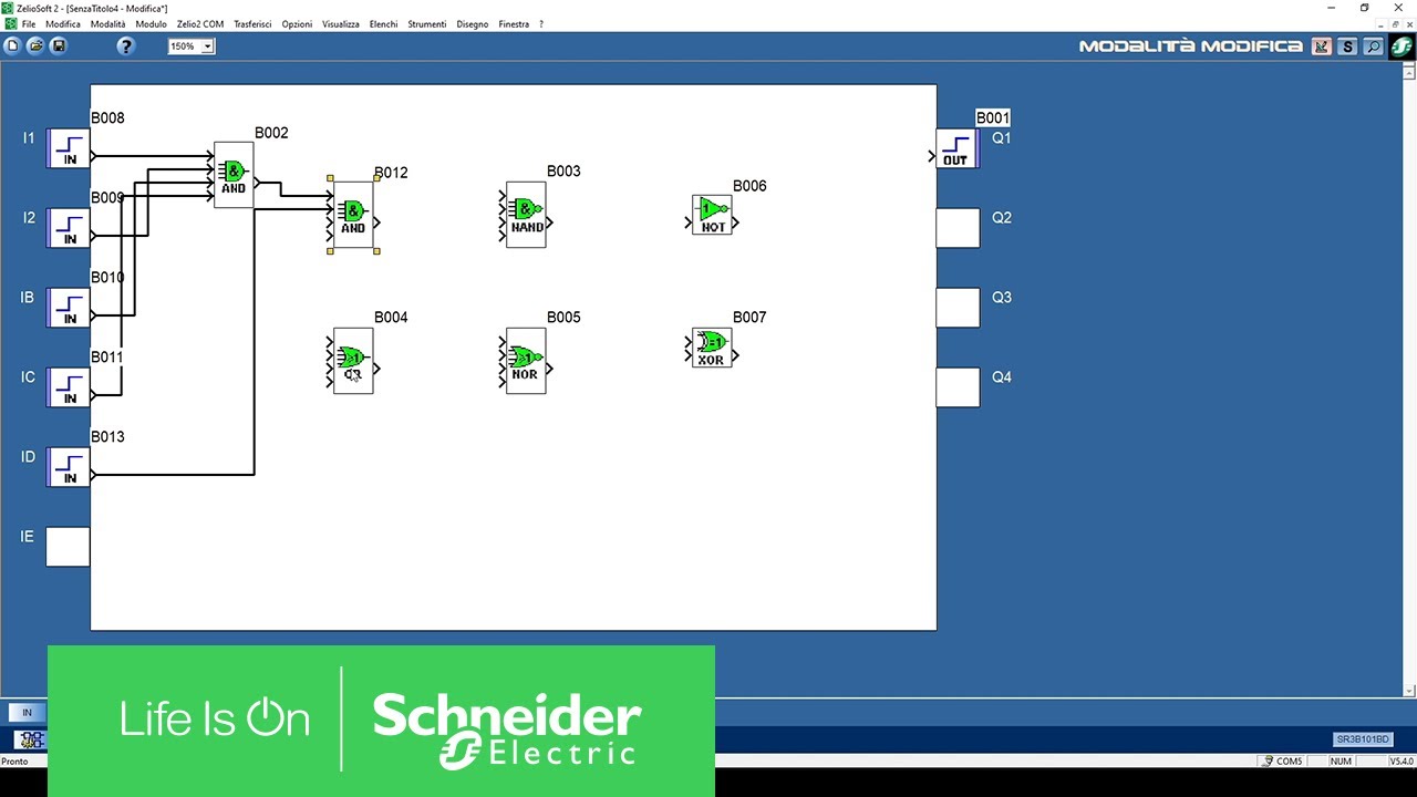 Come si utilizzano le porte logiche su Zelio Soft2 | Schneider Electric ...