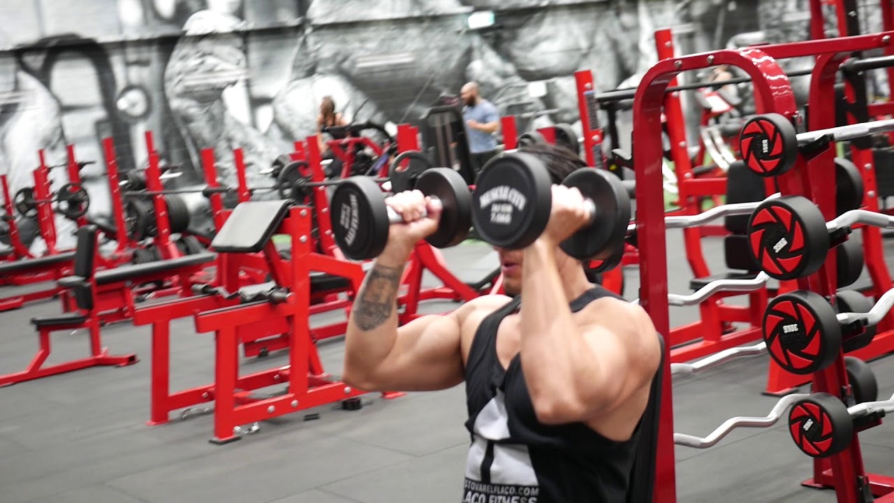 Hammer shoulder press - YouTube