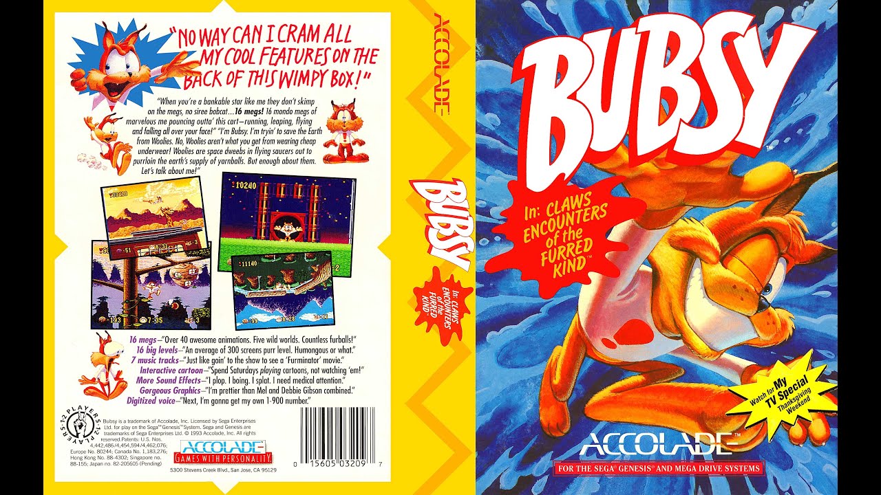 Bubsy - SEGA GENESIS | Original Sound Track High Quality - YouTube