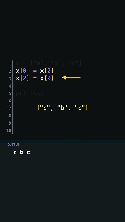 In Python swap list elements using temp variables - YouTube