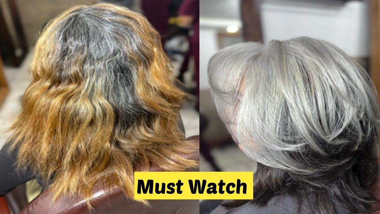 silver hair transformation before and after | silver hair color ...