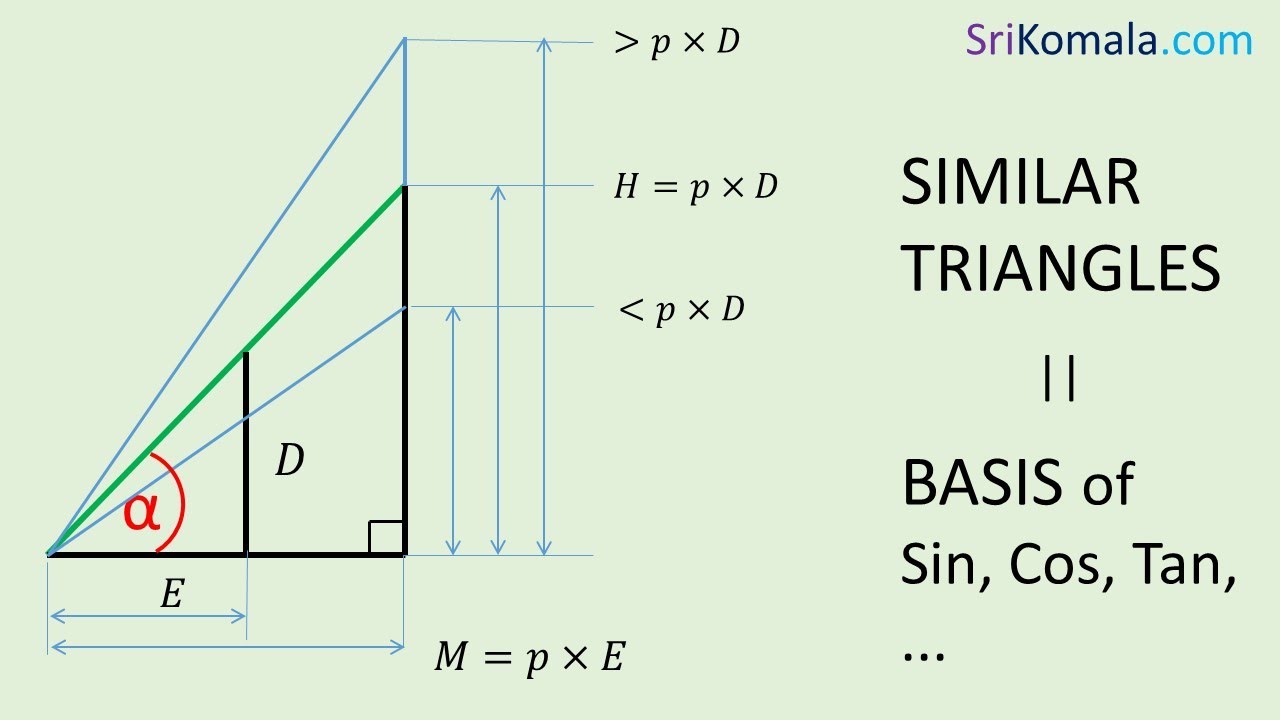 Proof: Similar Triangles are Basis of Trigonometry Ratios - Sin, Cos ...
