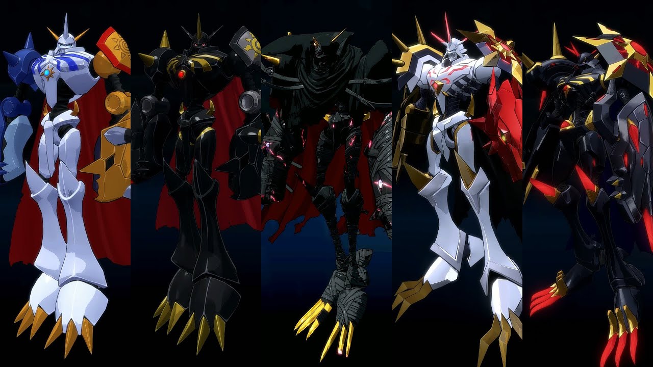 All Omnimon Forms Evolution, Special Skills & Win Screens | Digimon ...