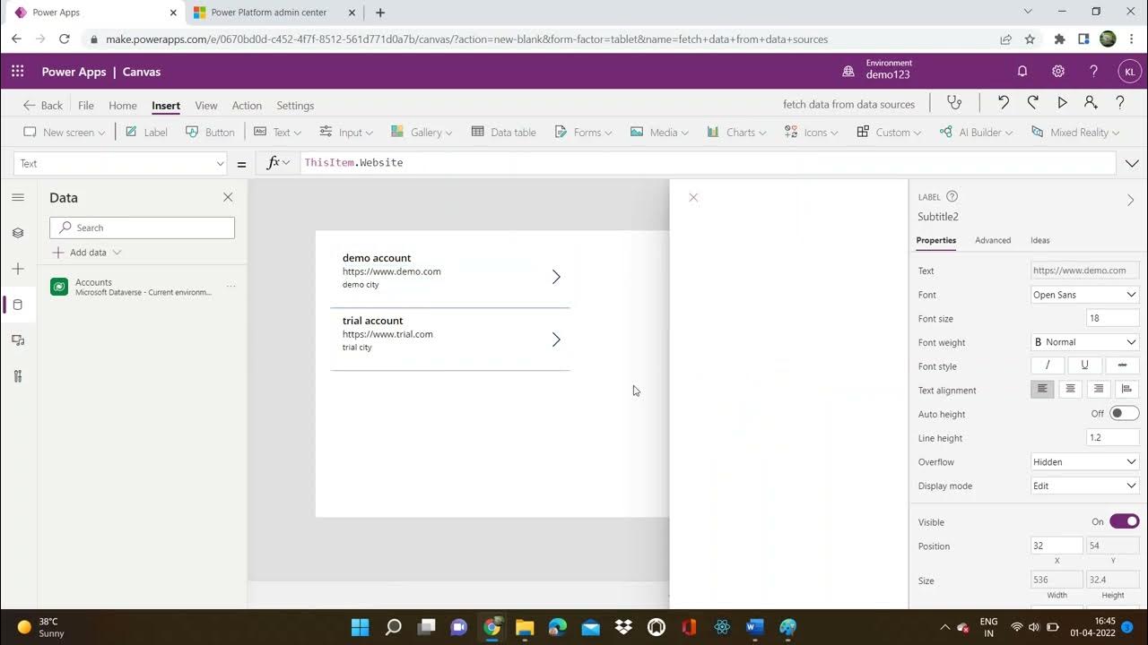 Fetching Data from different Data Source in Power Apps. - YouTube