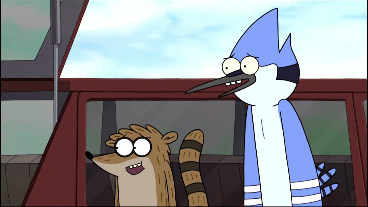 Regular Show - Mordecai & Rigby Nervously Laughing - YouTube