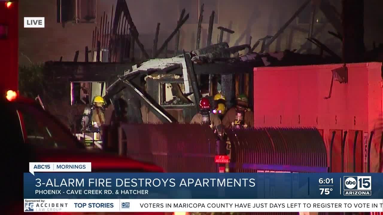 80 people displaced after north Phoenix third-alarm apartment fire ...