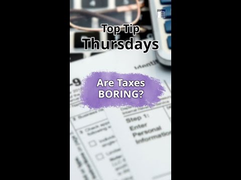 Top Tips Thursday 86 - Are Taxes Boring? - YouTube