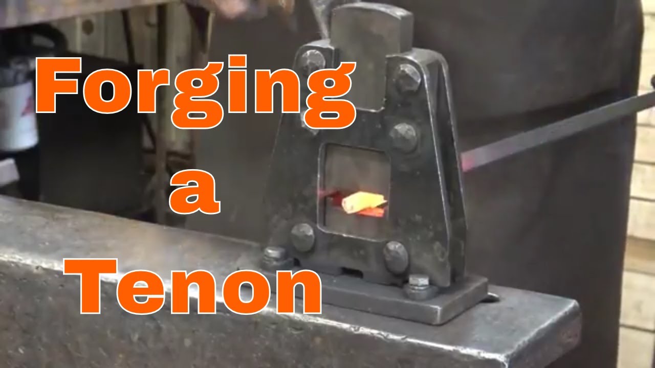 Forging a tenon and the tools used in the forging - YouTube