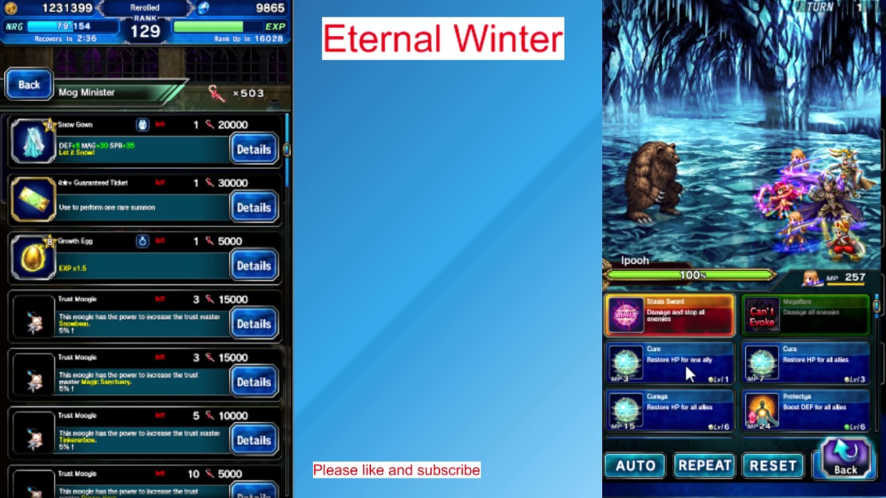 FFBE Eternal winter - YouTube