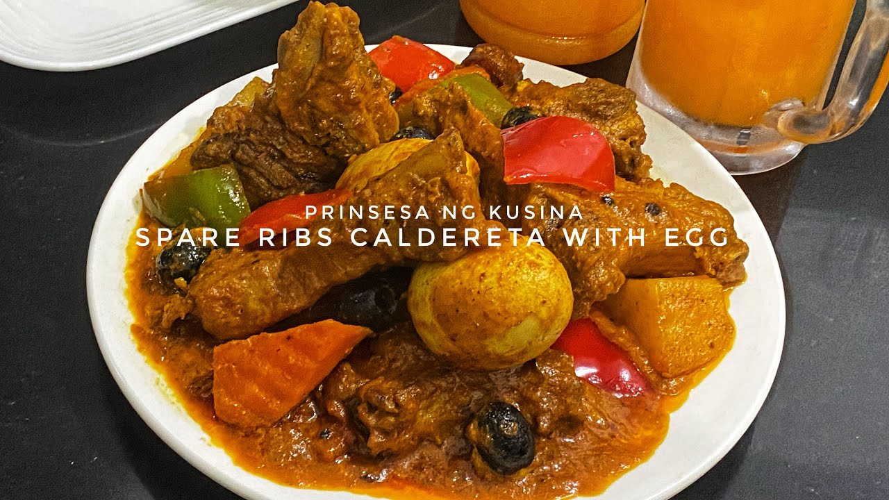 Spare Ribs Caldereta with Egg - YouTube