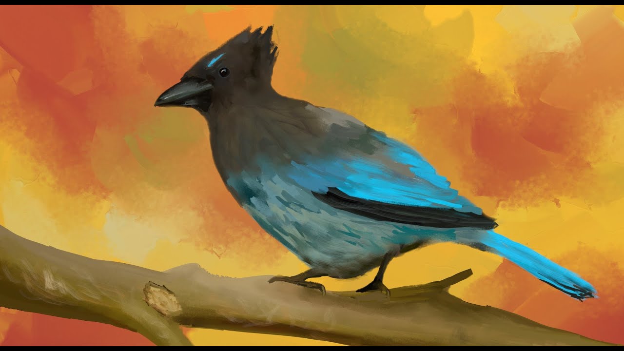 a bird with a twist [speedpaint] artrage 5 - YouTube