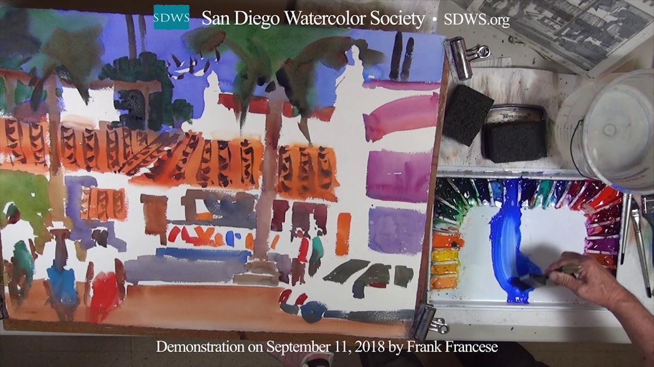 Watercolor Demonstration - Frank Francese, San Diego 2018 (5 of 6 ...