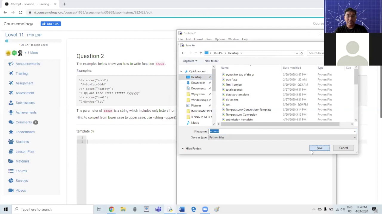 Python accumulator pattern problem - YouTube