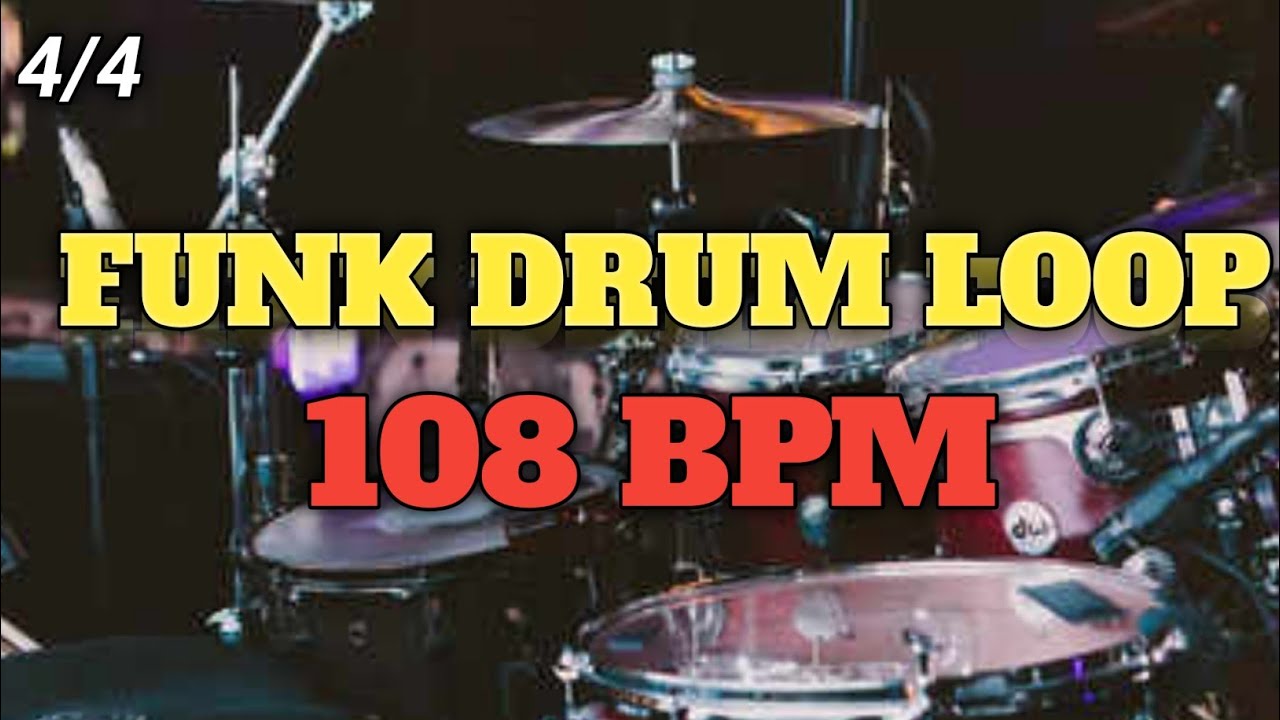FUNK DRUM LOOP 108 BPM - YouTube