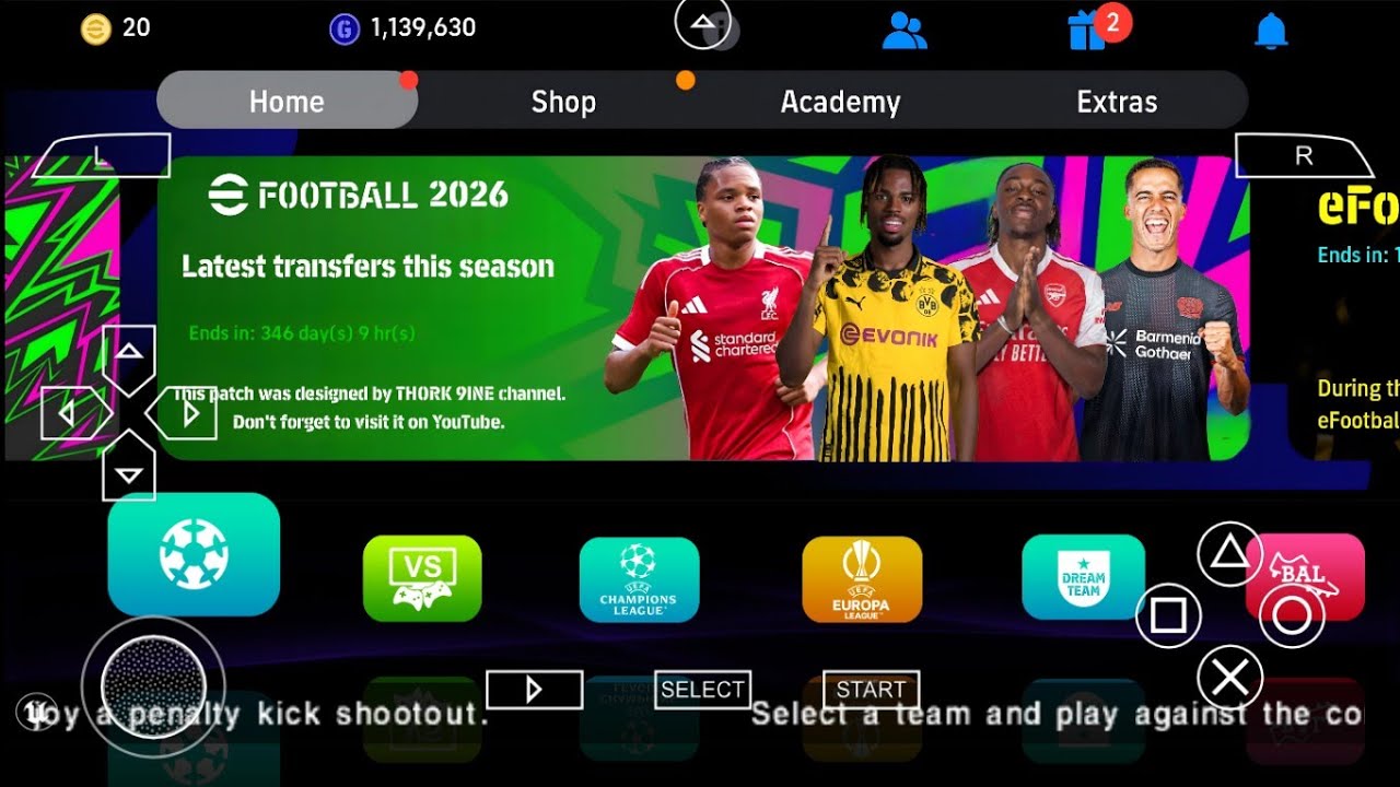 eFootball PES 2026 PPSSPP Android Offline Full Update UCL & Leagues ...