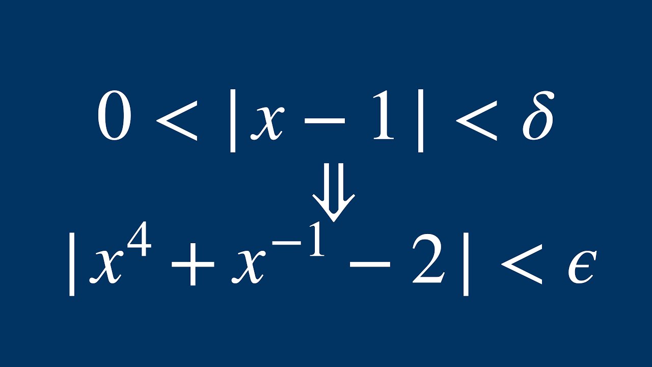 Three Epsilon-Delta Proofs - Daily Problem 45 - YouTube