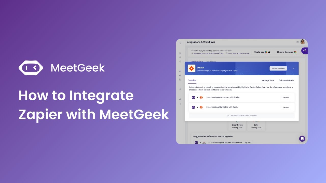 MeetGeek: Zapier Integration Tutorial - YouTube