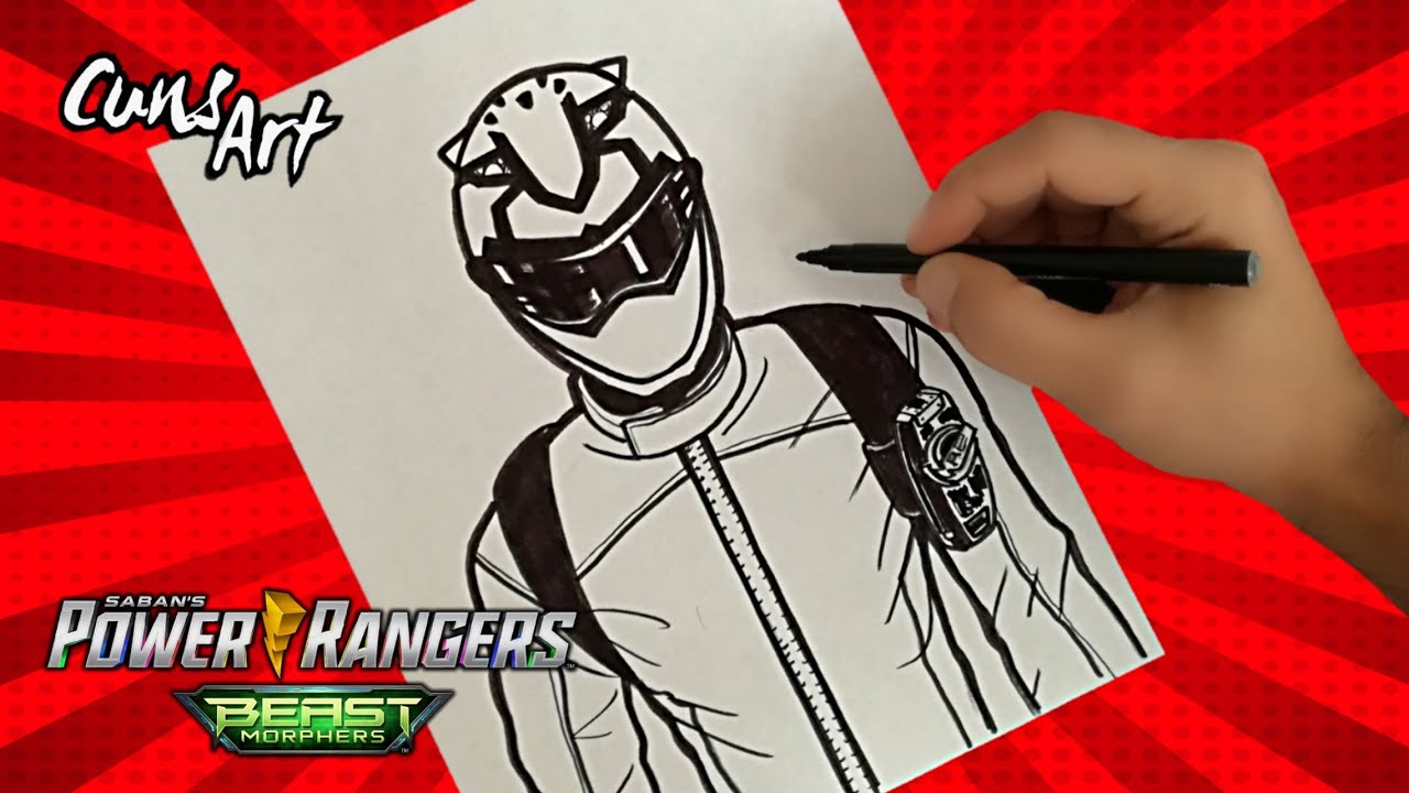 COMO DIBUJAR POWER RANGER ROJO / beast morphers / how to draw red ...