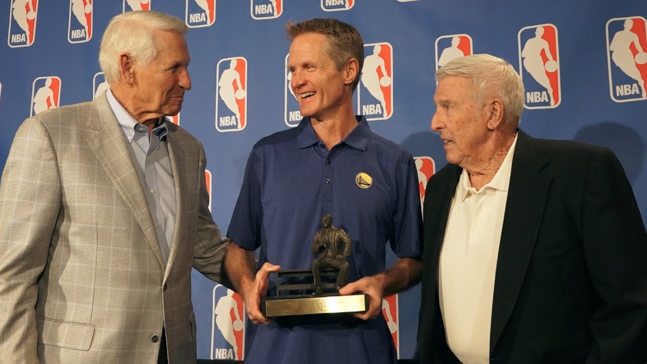 Coach Kerr Honored as NBA Coach of the Year - YouTube