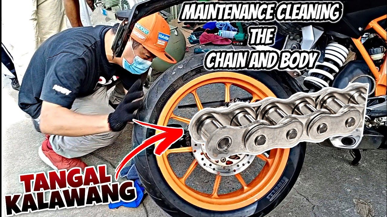 CLEANING THE CHAIN AND BODY OF MOTORCYCLE WITH KOBY PRODUCTS - YouTube