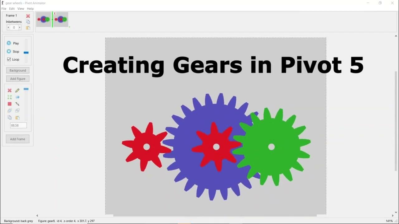 Creating gears using Pivot Animator 5 - YouTube