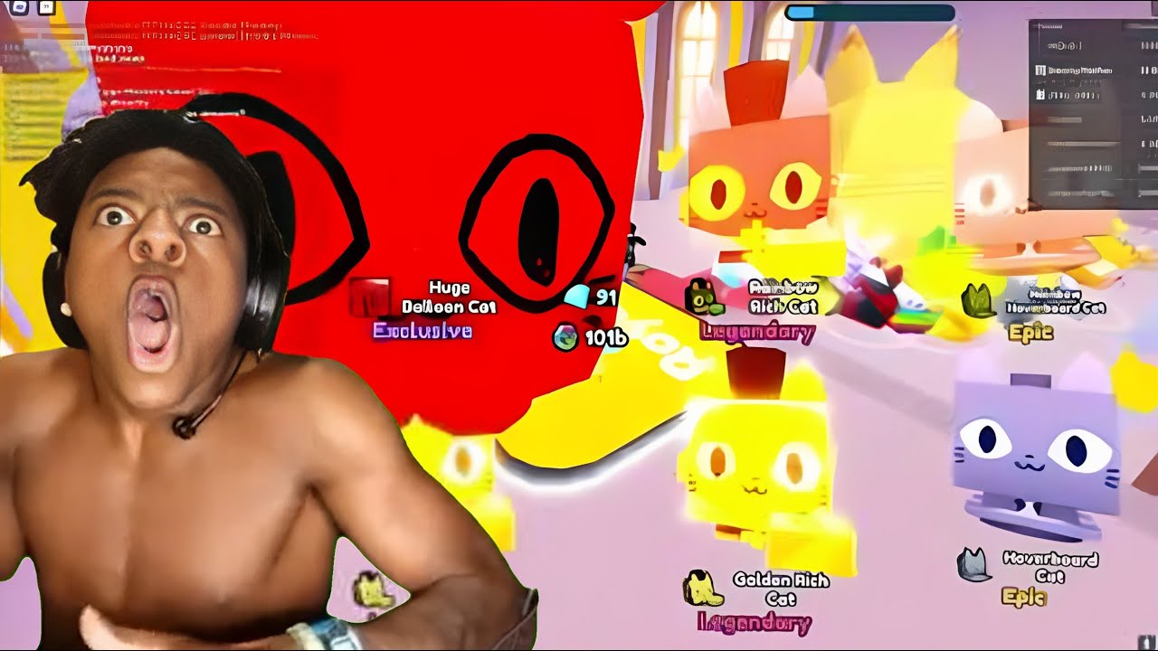 IShowSpeed Hatches a Huge Balloon Cat - YouTube