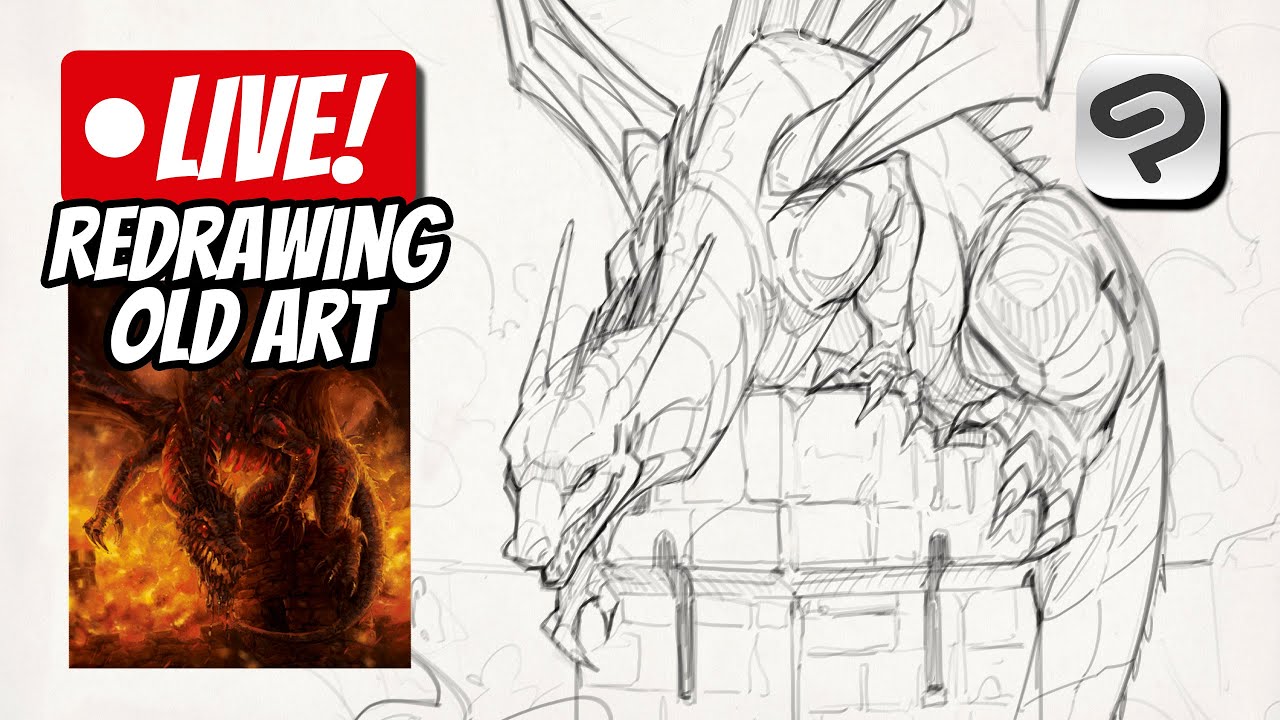 🔴 REDRAWING an old illustration 🔴 [ CLIP STUDIO PAINT ] - YouTube