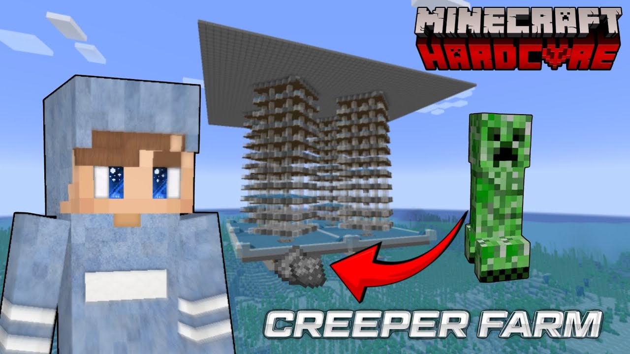 Building a Creeper Farm | Minecraft Hardcore | Byee Byee Creepers ...