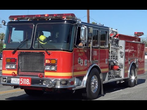 LACoFD Engine 5118A Responding Code 3 - YouTube